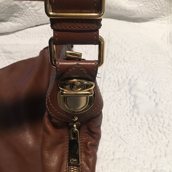 Marc Jacobs | Bags | Authentic Marc Jacobs Cognac Leather Shoulder Bag ...